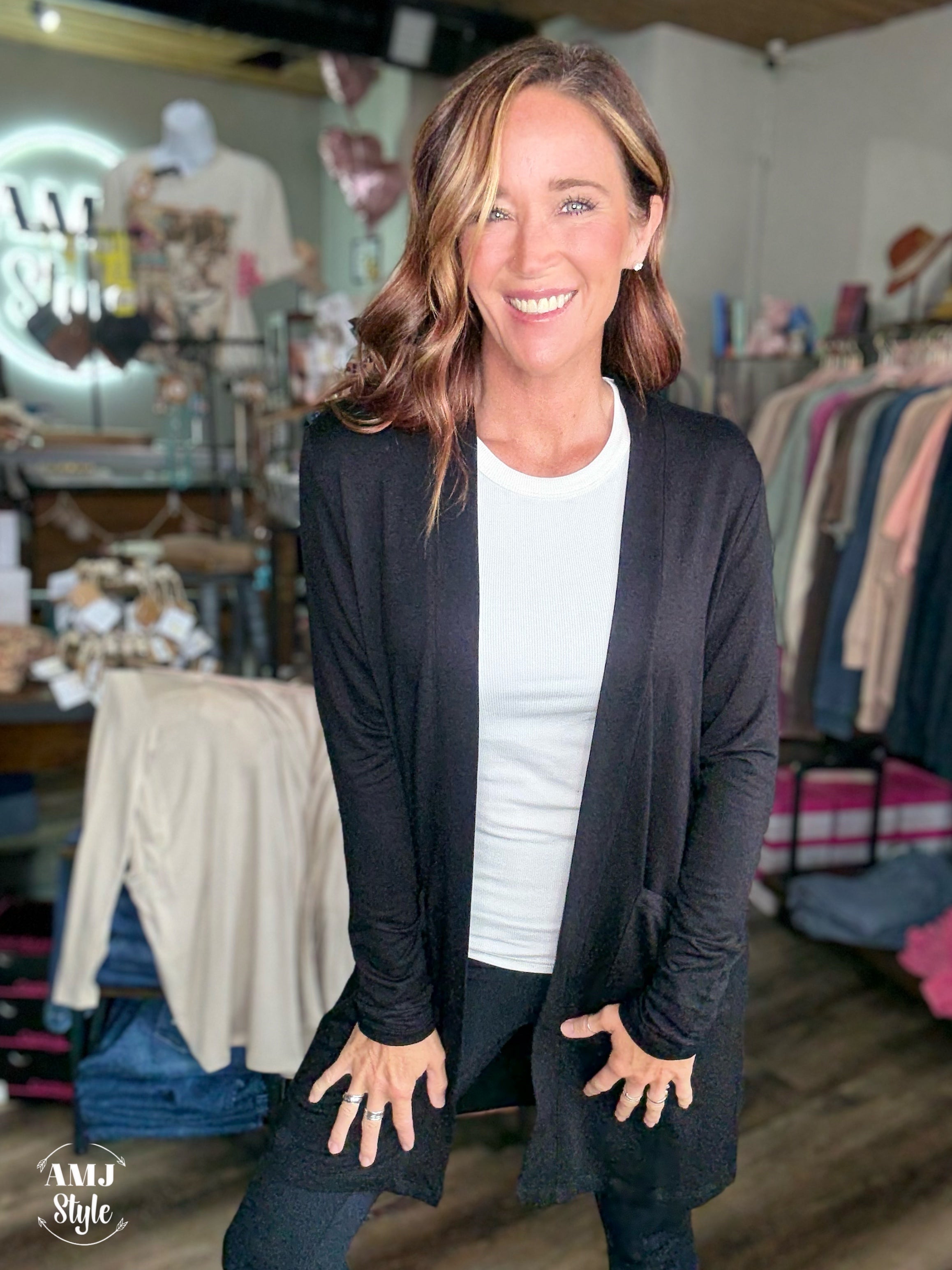 The Ultimate Lounge Cardi - Black – AMJ Style